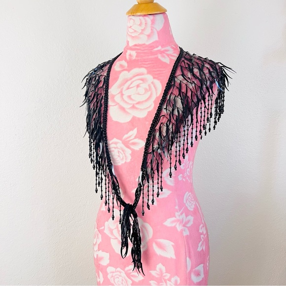 American Vintage | Accessories | Vintage 8s Black Beaded Flapper ...